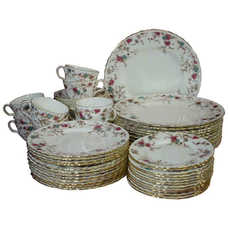 Minton China Ancestral S376 Pattern 59-Piece Set Service for 12 'One ...