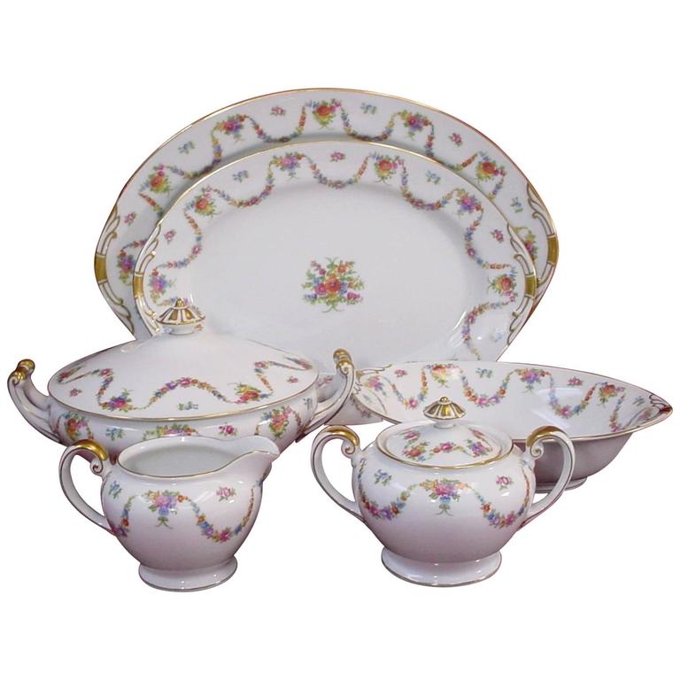 Mikado China Aloha Pattern Eight-Piece Hostess Serving Set For Sale at ...