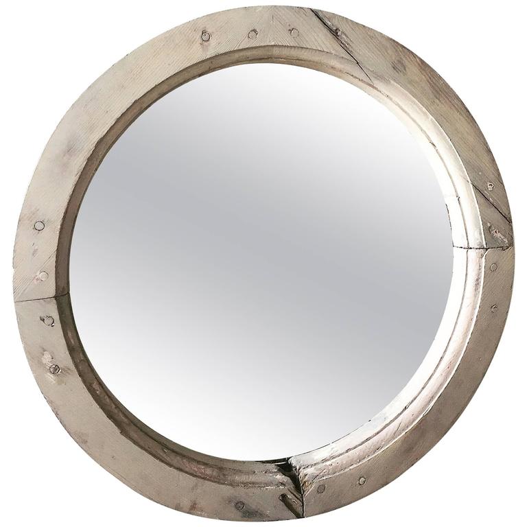 Architectural Round Window Frame Mirror at 1stDibs