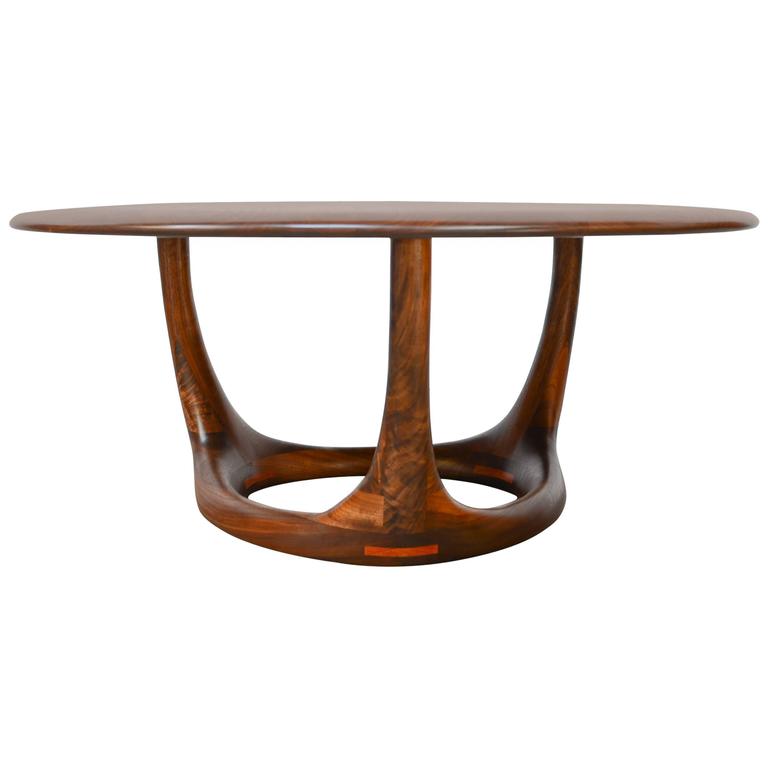 Sculpted Black Walnut Studio Coffee Table by Dean Santner For Sale at ...