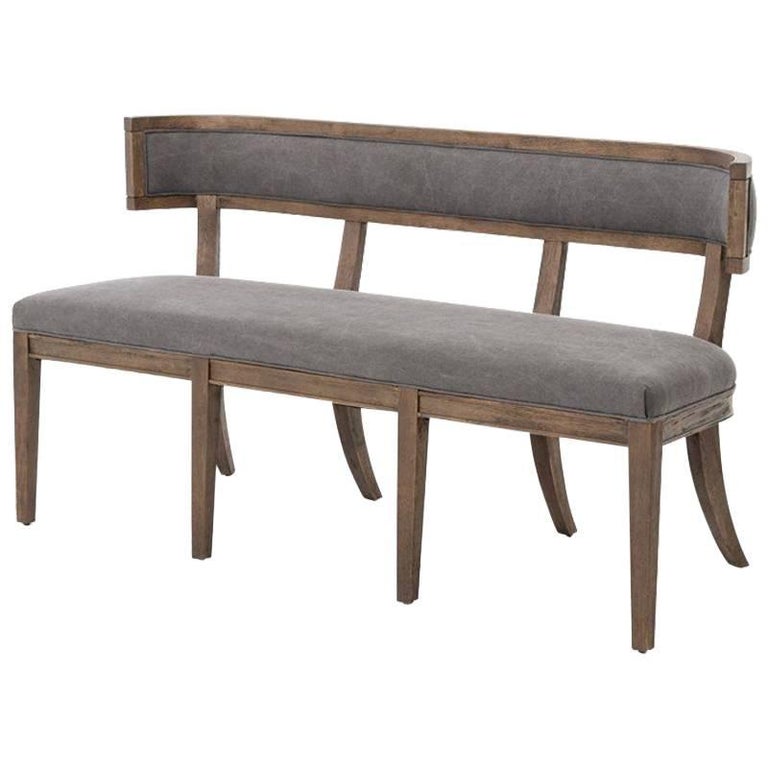 Curved Back Bench For Sale at 1stDibs