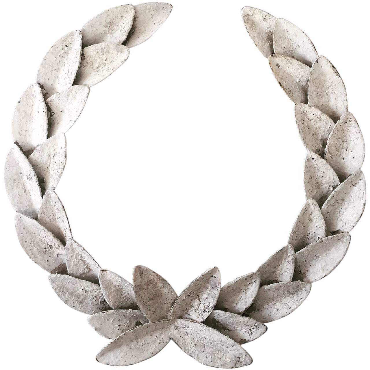 Large Decorative Metal Laurel Wreath at 1stDibs