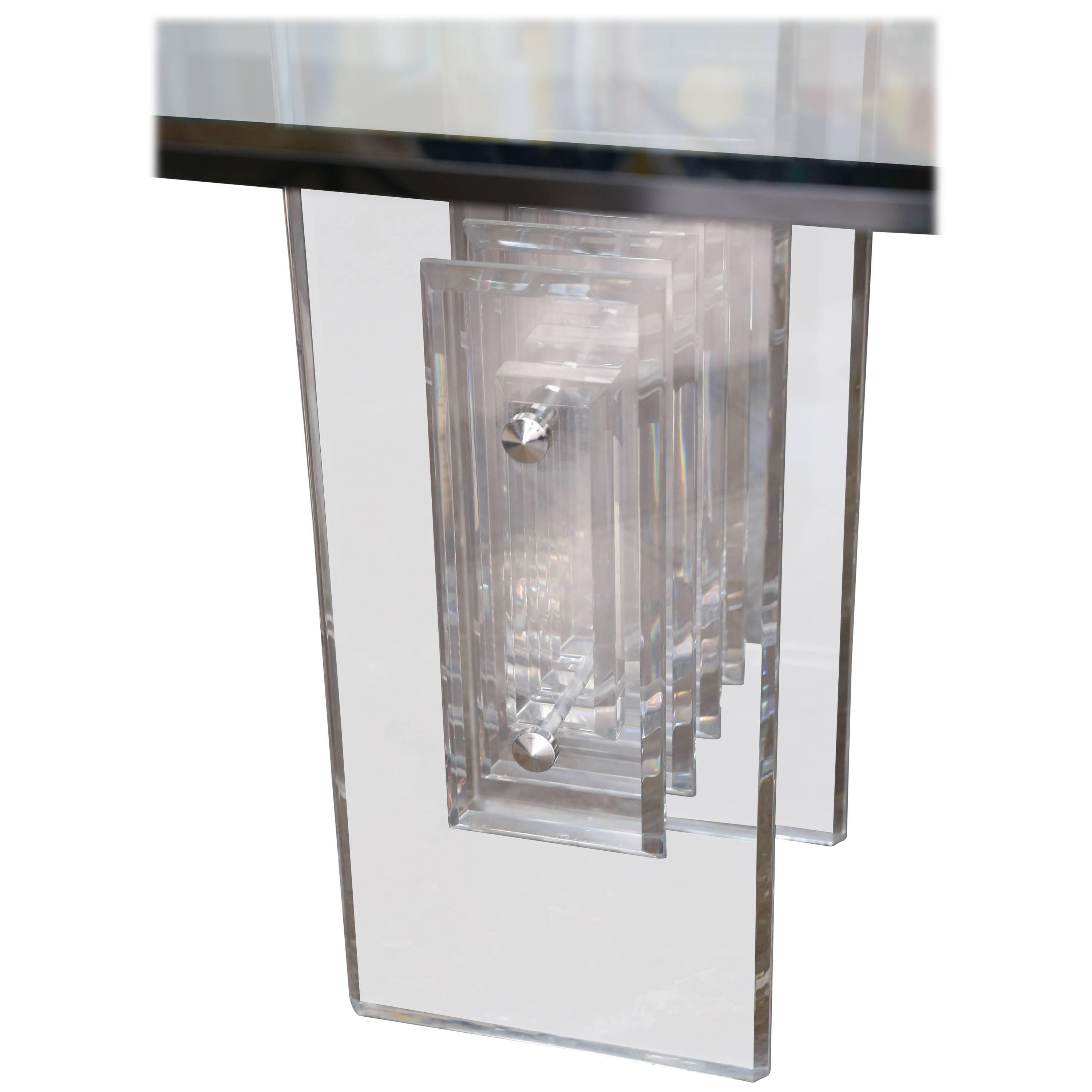 Radiator Table with Lucite Accordion Table Bases at 1stDibs | radiator ...
