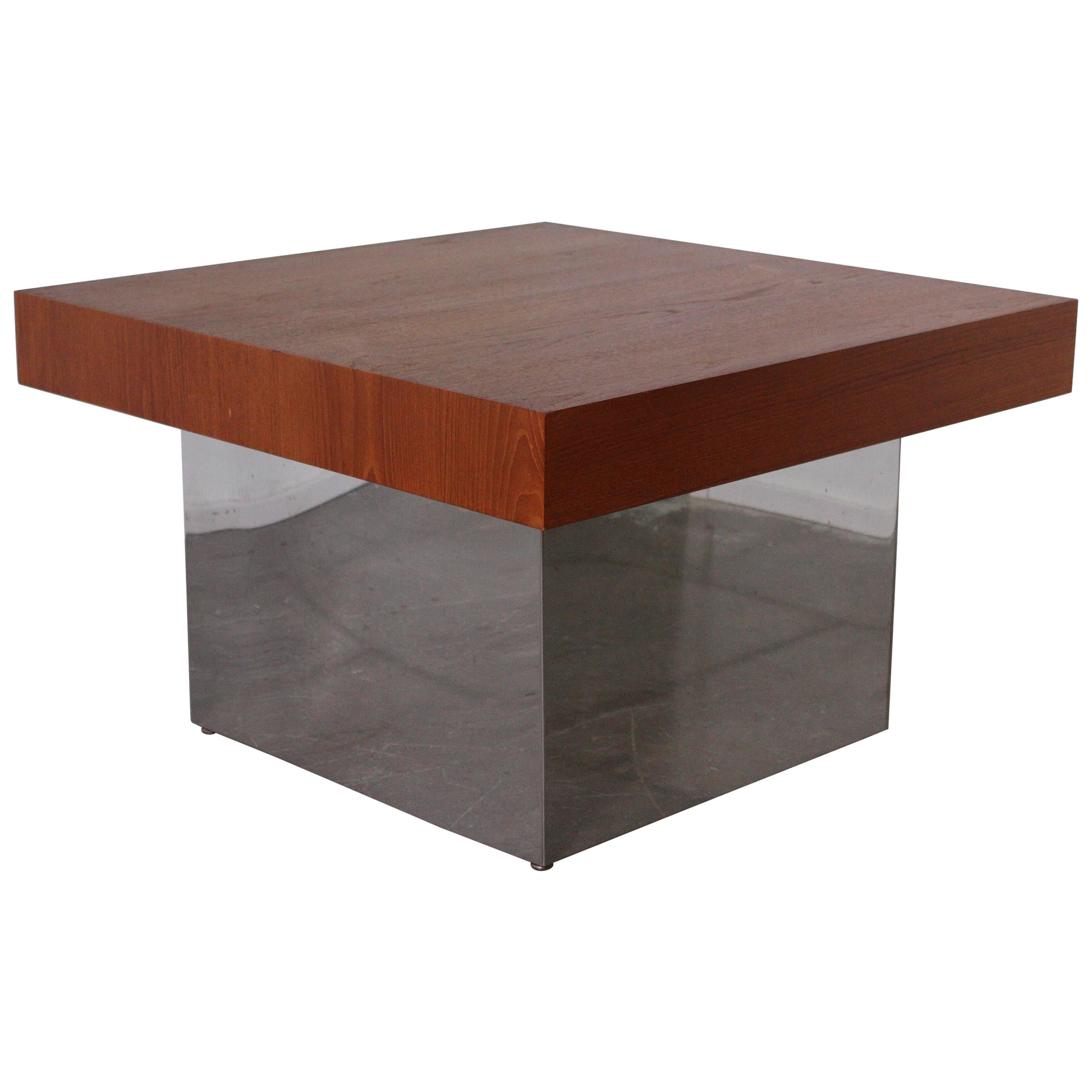 Monolithic Travertine Cocktail Table by Milo Baughman at 1stDibs