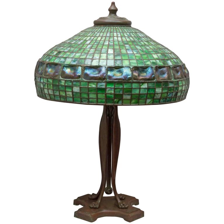 Tiffany Studios Turtle Back Tile Table Lamp at 1stDibs | tiffany ...