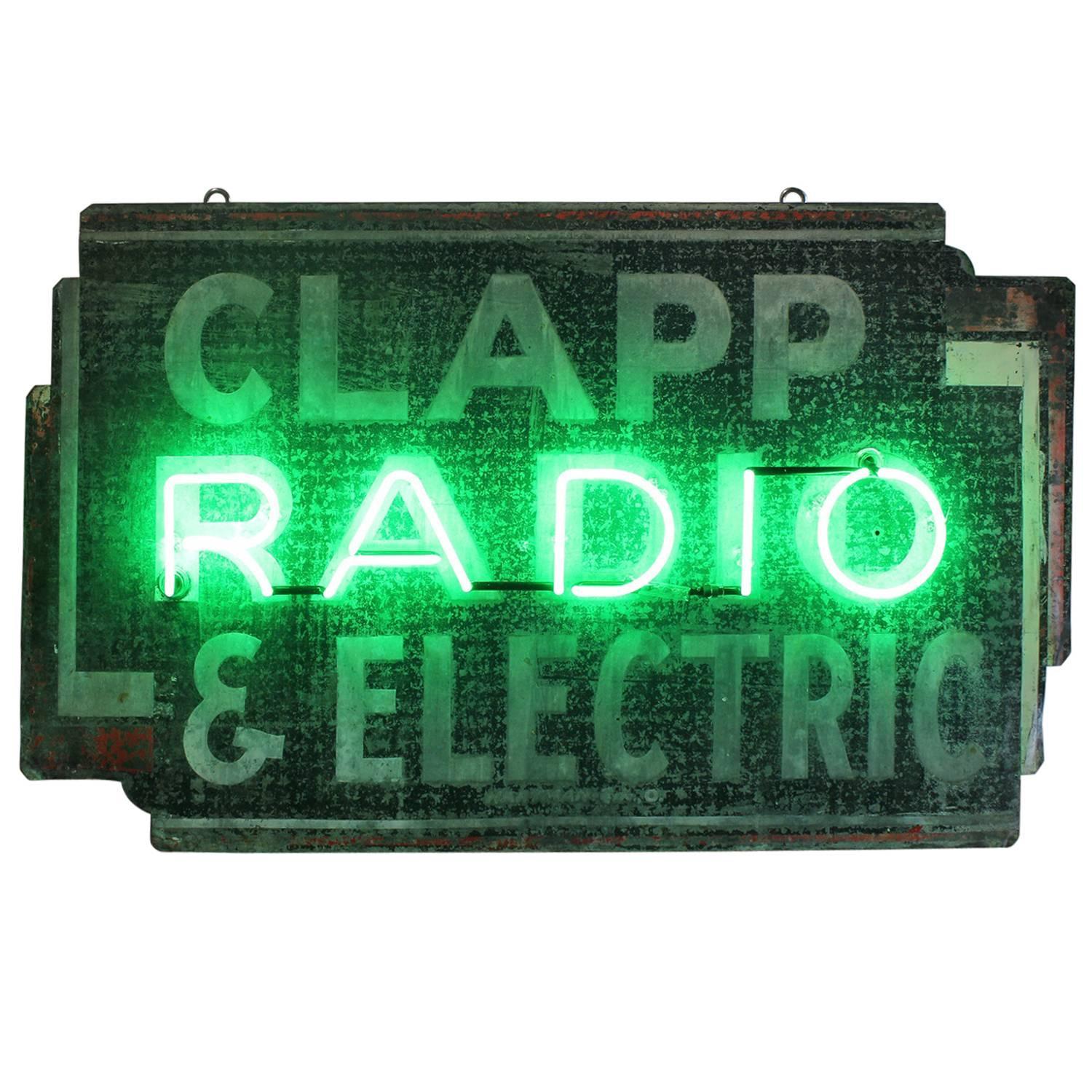 1930s RADIO Neon Sign For Sale at 1stdibs