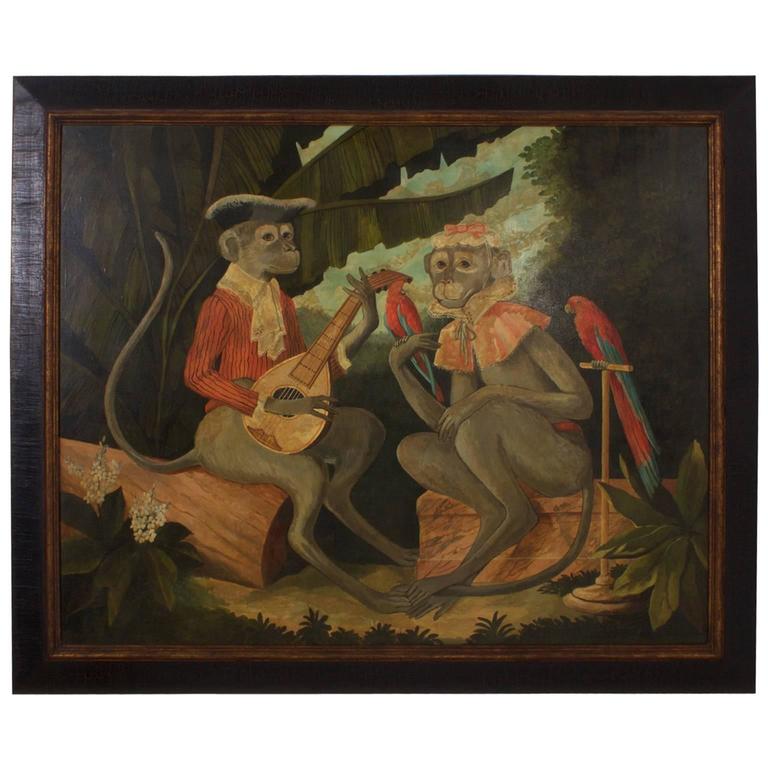 Painting of Two Monkeys by William Skilling at 1stDibs | two monkeys ...