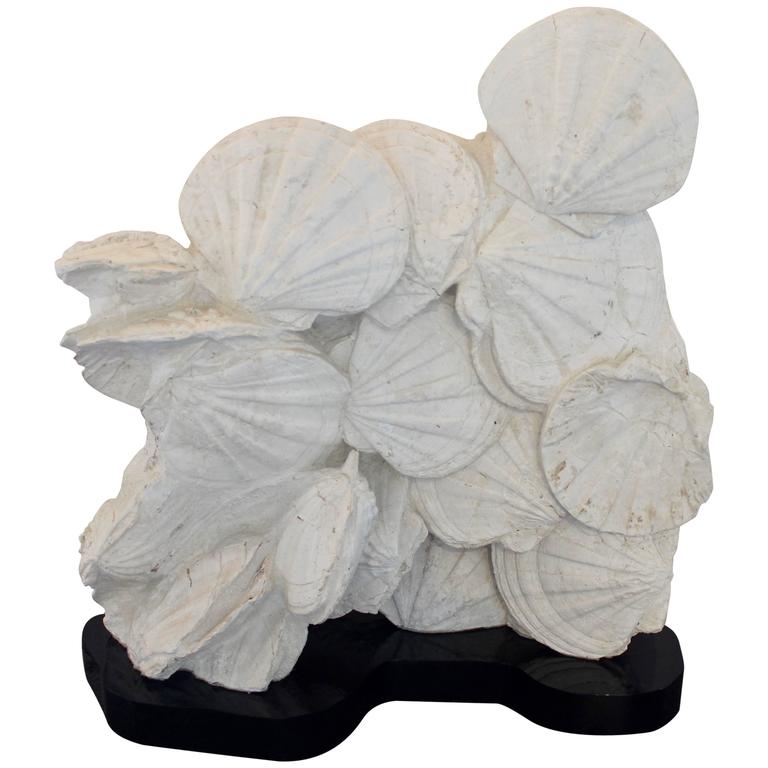 Prehistoric Shell Fossil Specimen Sculpture For Sale at 1stDibs