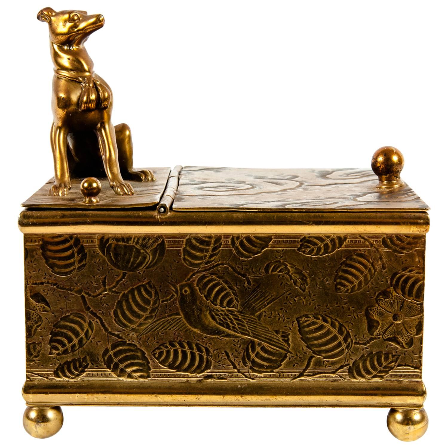 Antique English Solid Brass Cigar Humidor at 1stDibs | vintage cigar ...