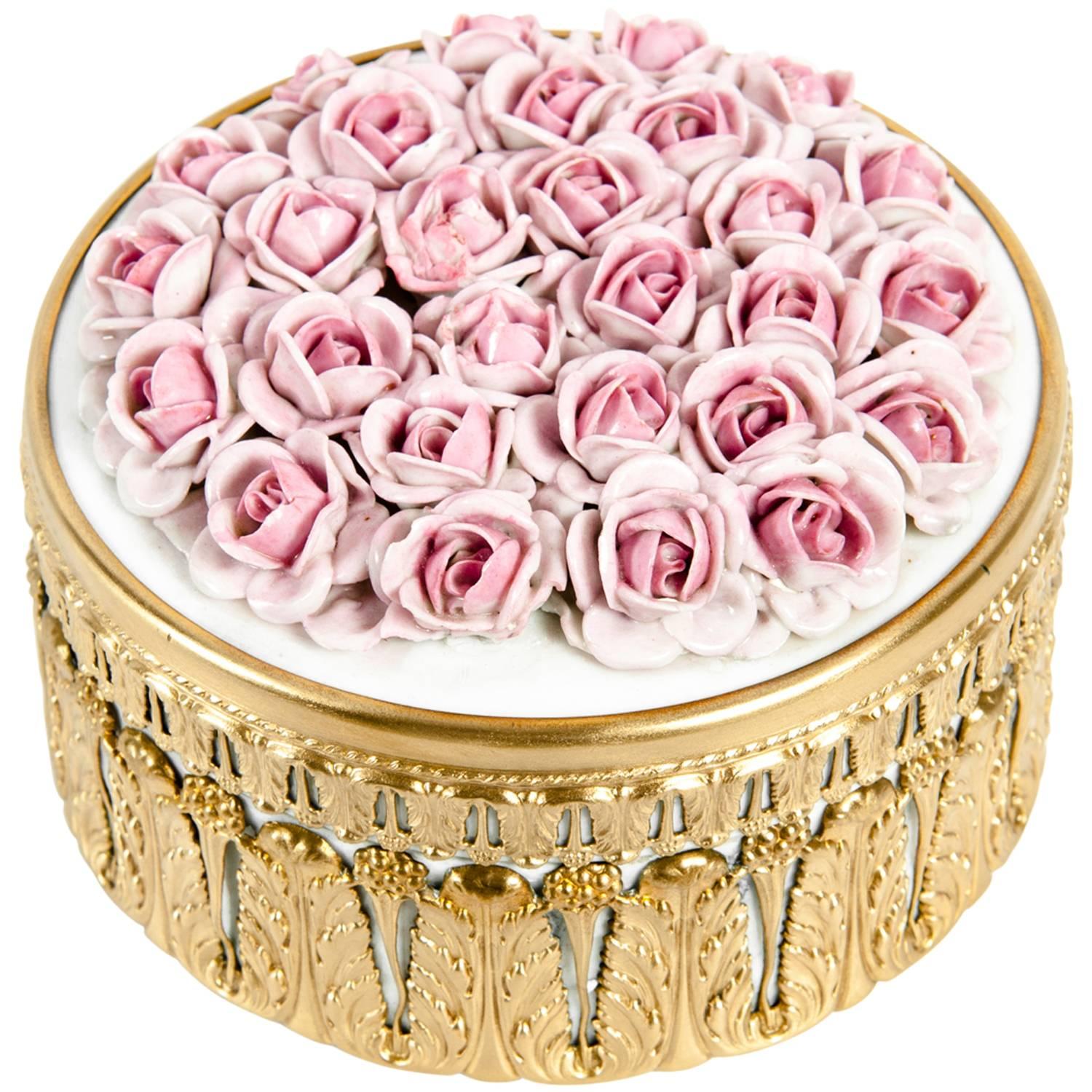 Antique German Porcelain Covered Box at 1stDibs