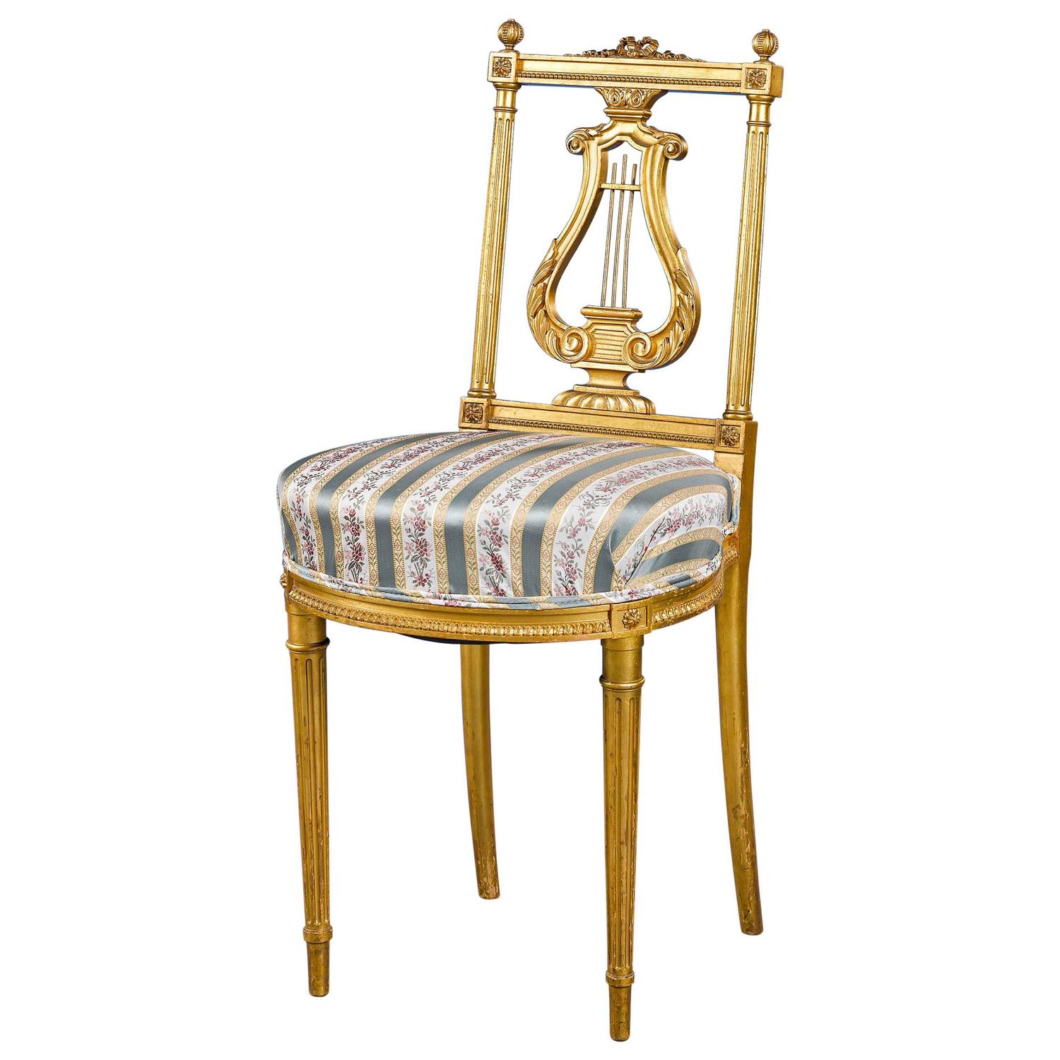 Louis XVI Style Music Chair For Sale at 1stdibs