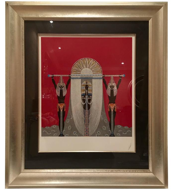 Erte "The Egyptian" Serigraph Signed Limited Edition CXVIII/CL at 1stDibs