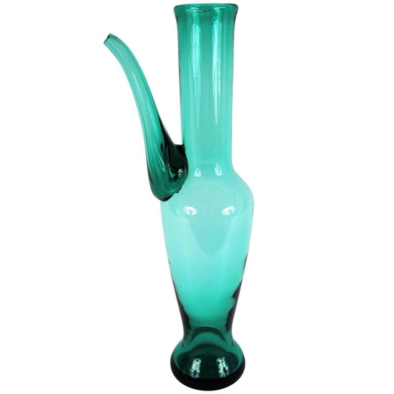 Rare Large Wayne Husted Design Blenko Ewer For Sale at 1stDibs