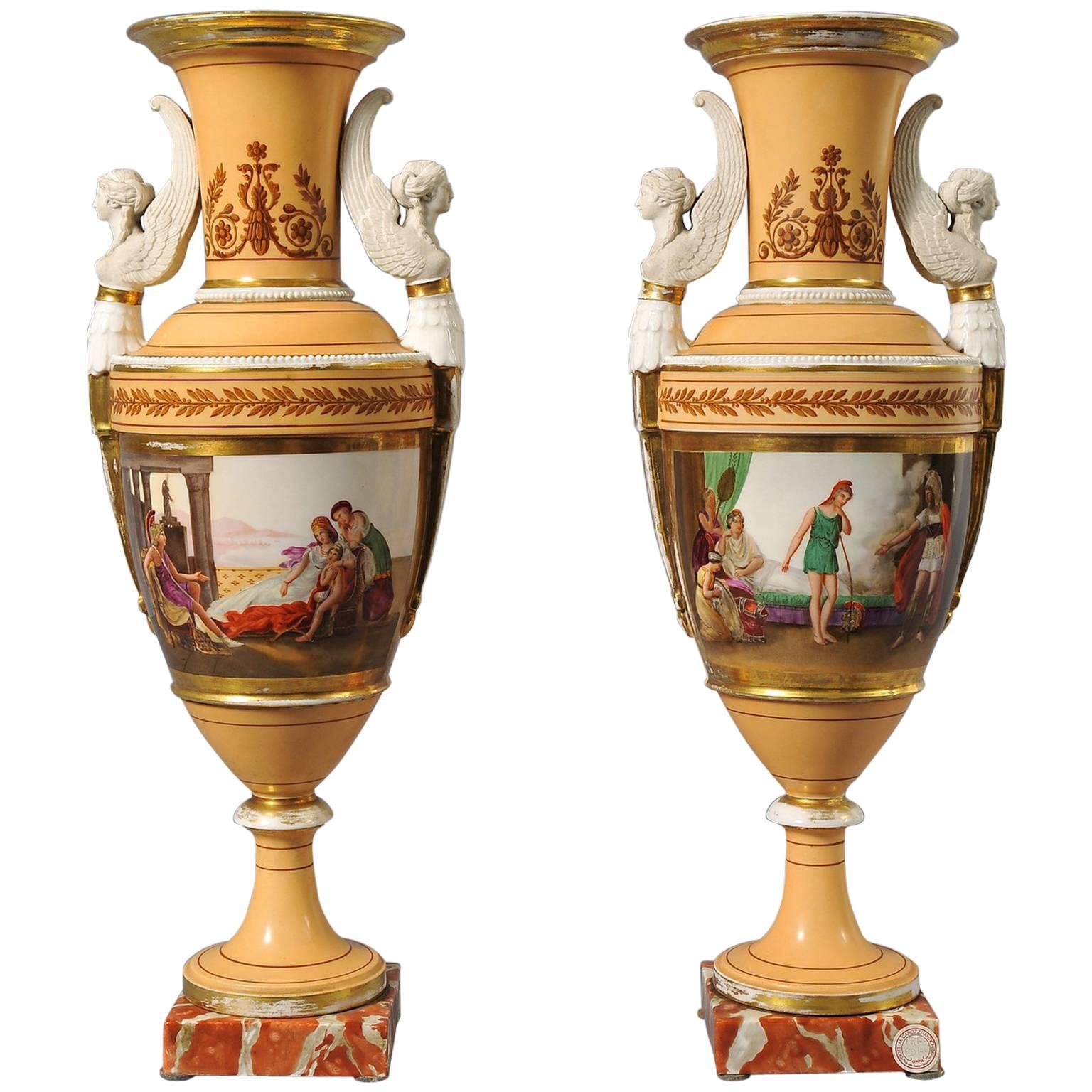 Pair of Porcelain Vases For Sale at 1stDibs