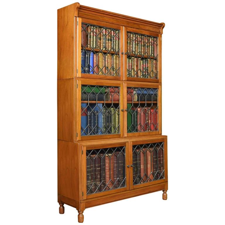 Walnut Three Sectional Bookcases by Minty Library Specialist’s Oxford ...