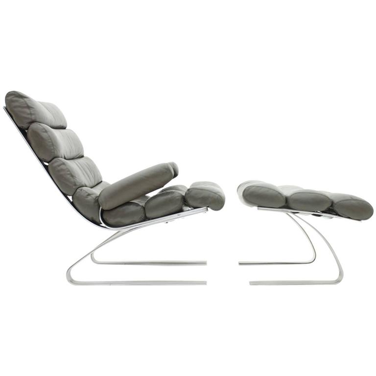 COR Sinus Lounge Chair with Elephant Grey Leather, Reinhold Adolf ...