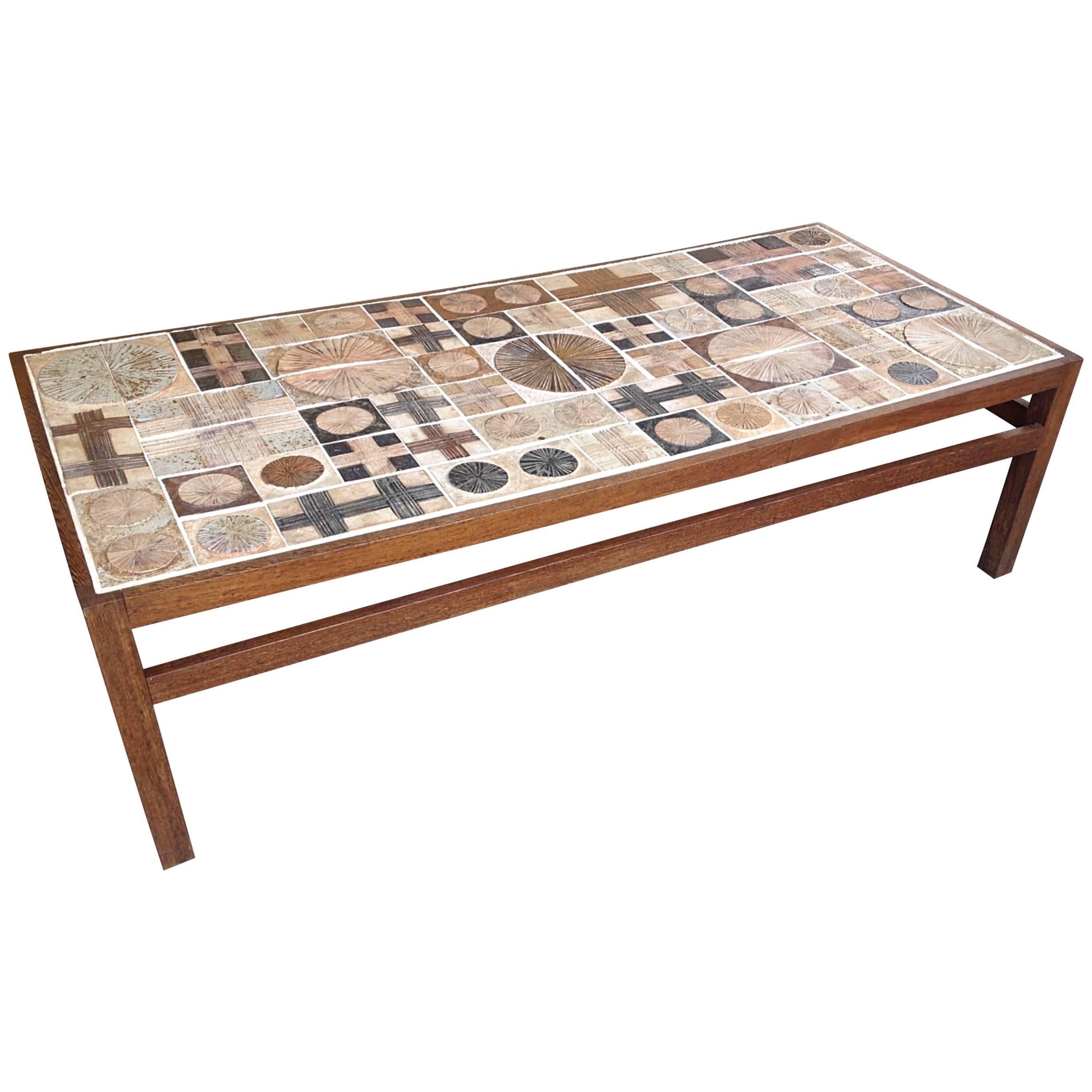 Tue Poulsen Tile and Willy Beck Cocktail Table at 1stDibs