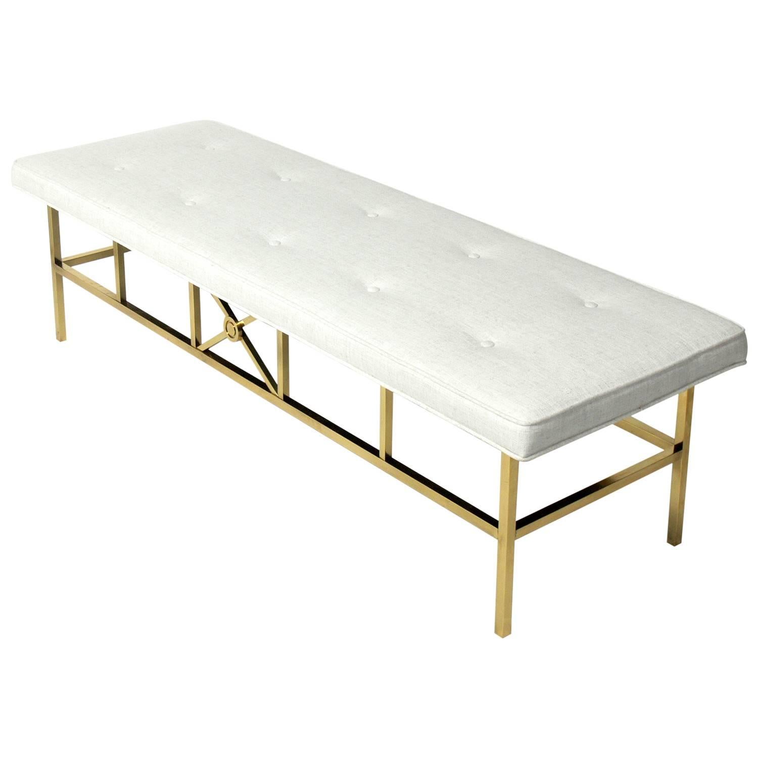 Elegant Modern Brass Bench at 1stDibs