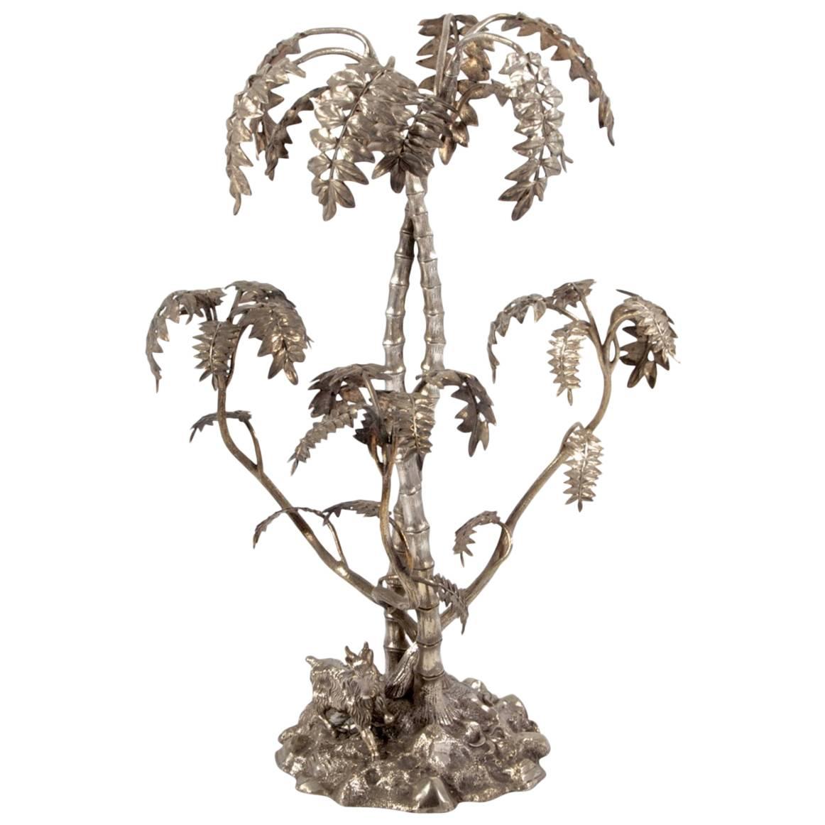 Silver Plate Palm Tree - 16 For Sale on 1stDibs
