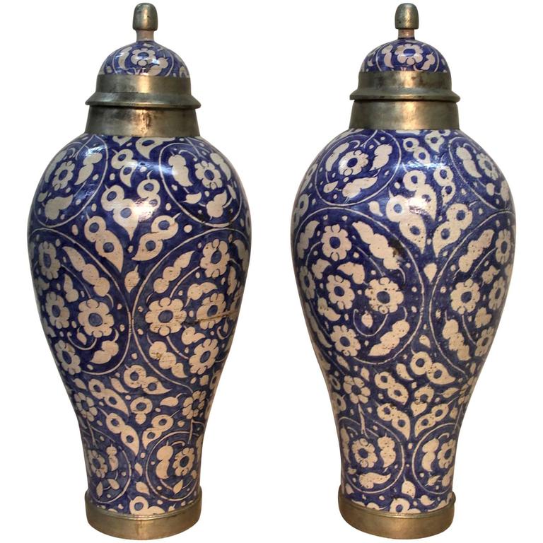 Artisan Made Early 19th Century Moroccan Floor Jars at 1stDibs