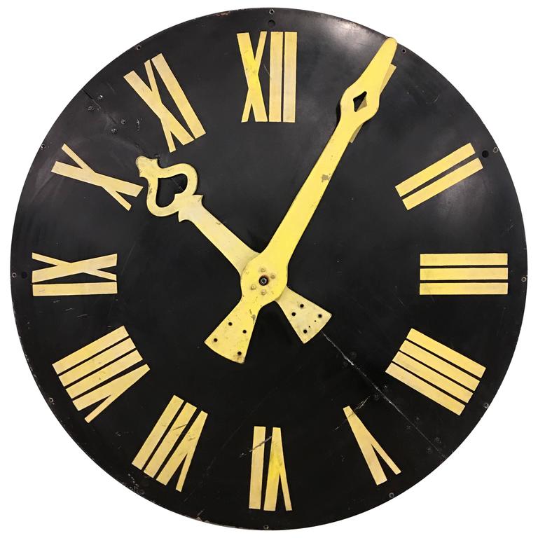Big Metal Church Clock Face, Belgium, 1960s at 1stDibs