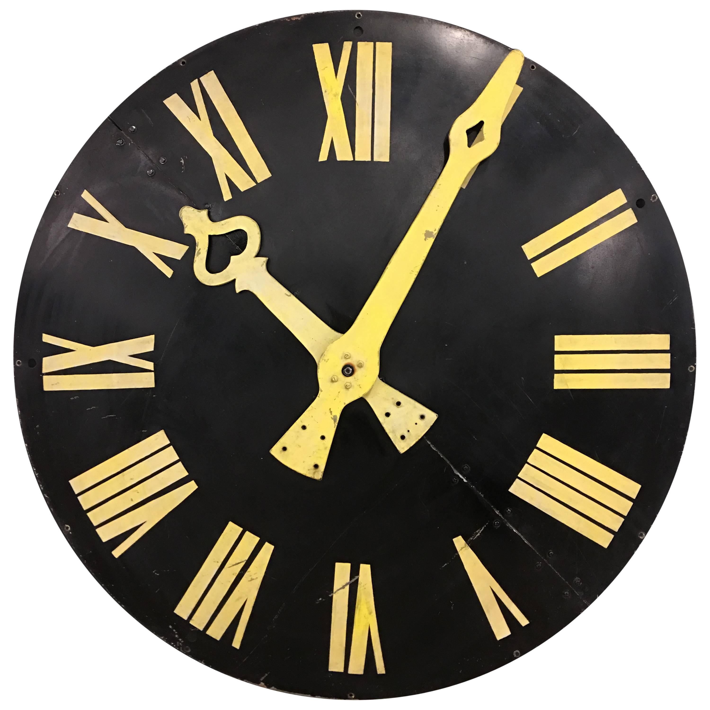 Big Metal Church Clock Face, Belgium, 1960s at 1stDibs