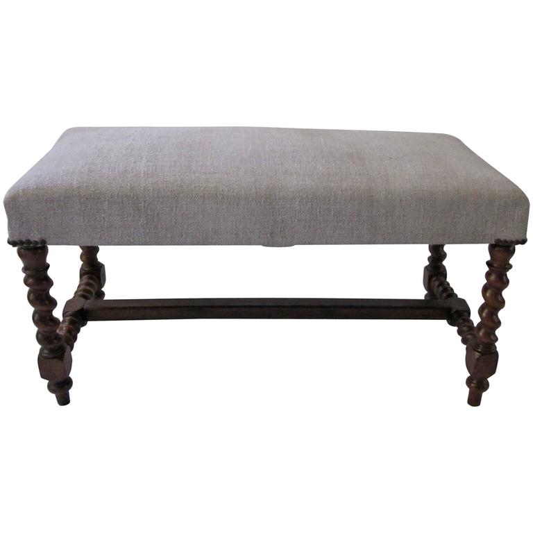 19th Century Italian Oak Bench Twisted Spindle Legs at 1stDibs ...