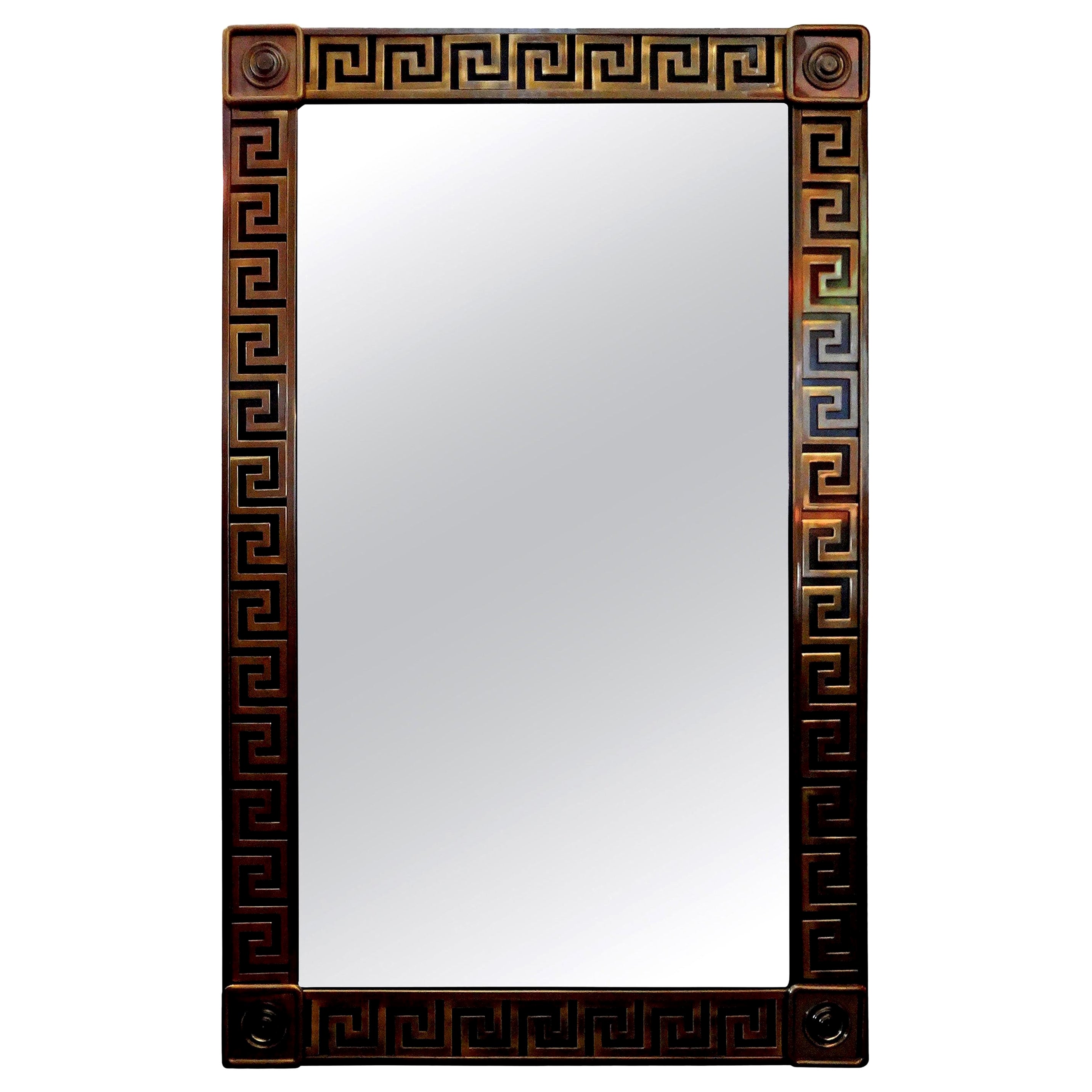 20th Century, Brass Greek Key Beveled Mirror by Mastercraft For Sale at ...