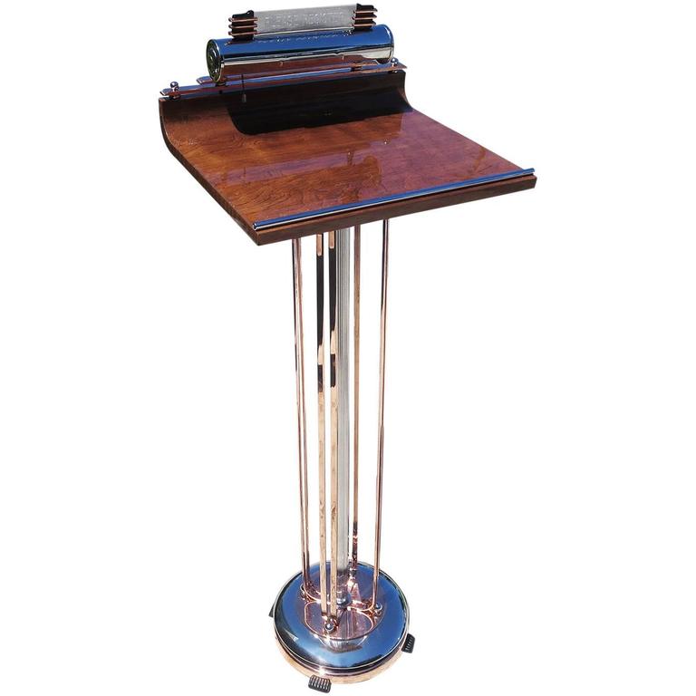 Art Deco Restored Lectern, Podium, or Hostess Stand at 1stDibs