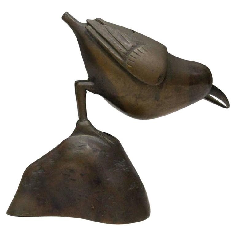 Japanese Hand made Hand cast Antique Bronze BIRD Censer, 19th century ...