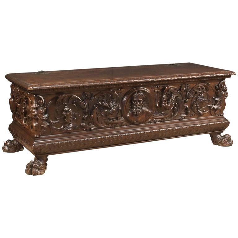 20th Century Italian Carved Chest at 1stDibs