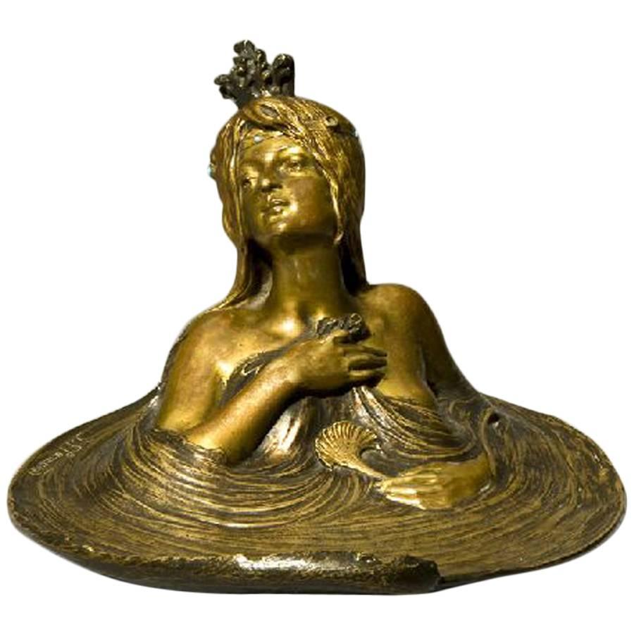 Georges Flamand, an Art Nouveau Gilt Bronze Vide-Poche, Signed For Sale ...