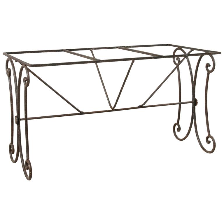 Hand-Forged 19th Century French Butcher's Table Base at 1stDibs