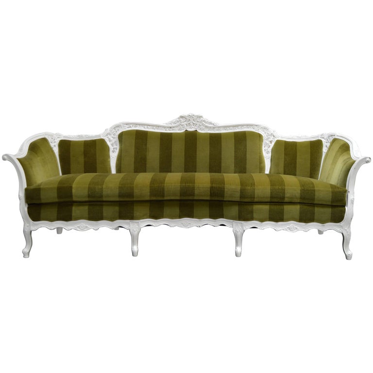 Antique Hollywood Regency Rococo Style Sofa at 1stDibs