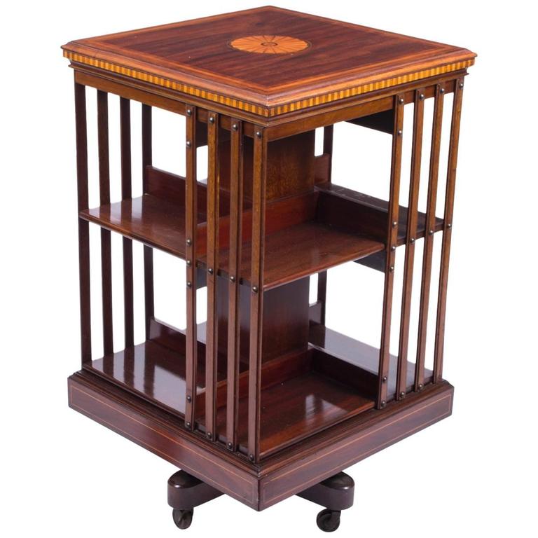 Antique Edwardian Revolving Bookcase Maple and Co, circa 1900 at ...