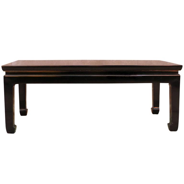 Fine Black Lacquer Low Table at 1stDibs