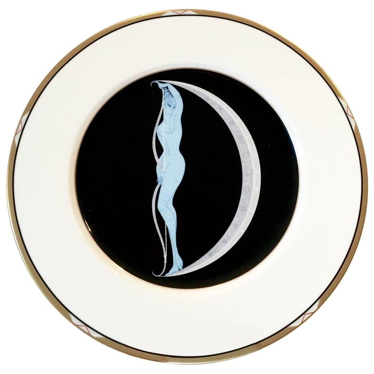 1980s Erte Art Deco Collectors Plate, " Alphabet D" at 1stDibs | erte ...