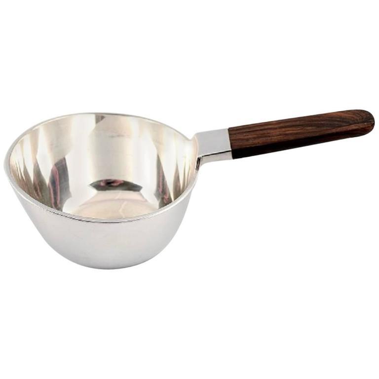 Cohr, Denmark Sauce Pan in Silver, Rosewood Handle at 1stDibs