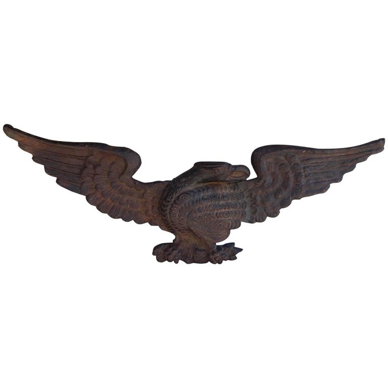 American Cast Iron Patriotic Eagle Mount, Circa 1840 at 1stDibs