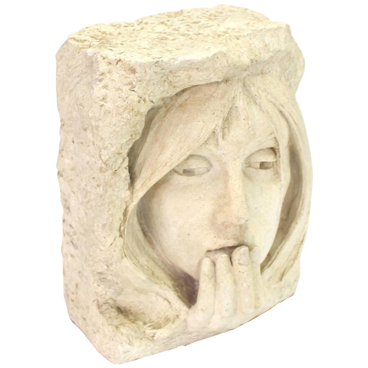 Mid-Century Modern Face Sculpture at 1stDibs