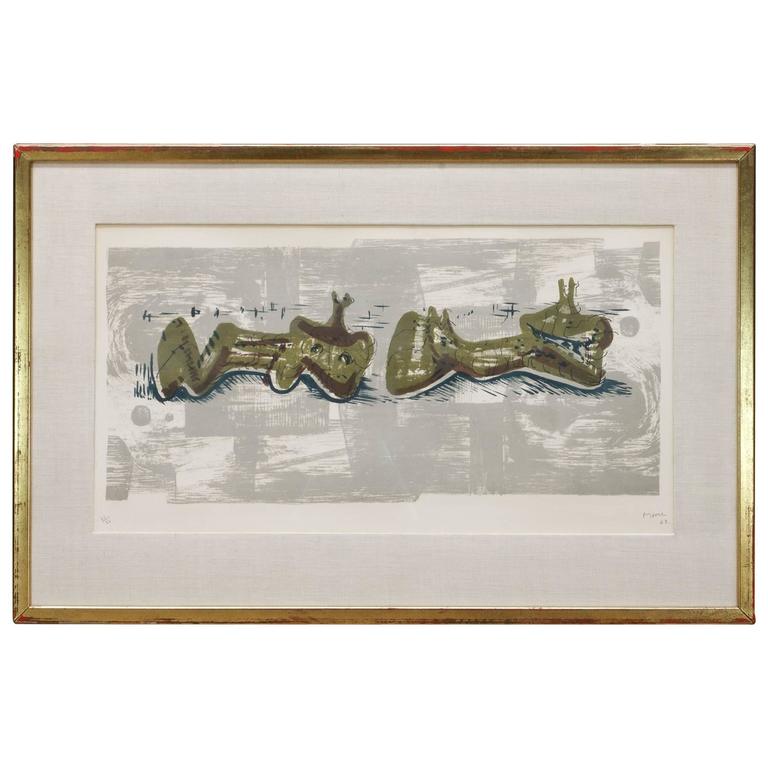 Henry Moore 'Untitled' Biomorphic Modern Art Lithograph For Sale at 1stdibs