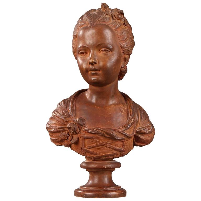 Bust of a Woman in Terracotta at 1stDibs