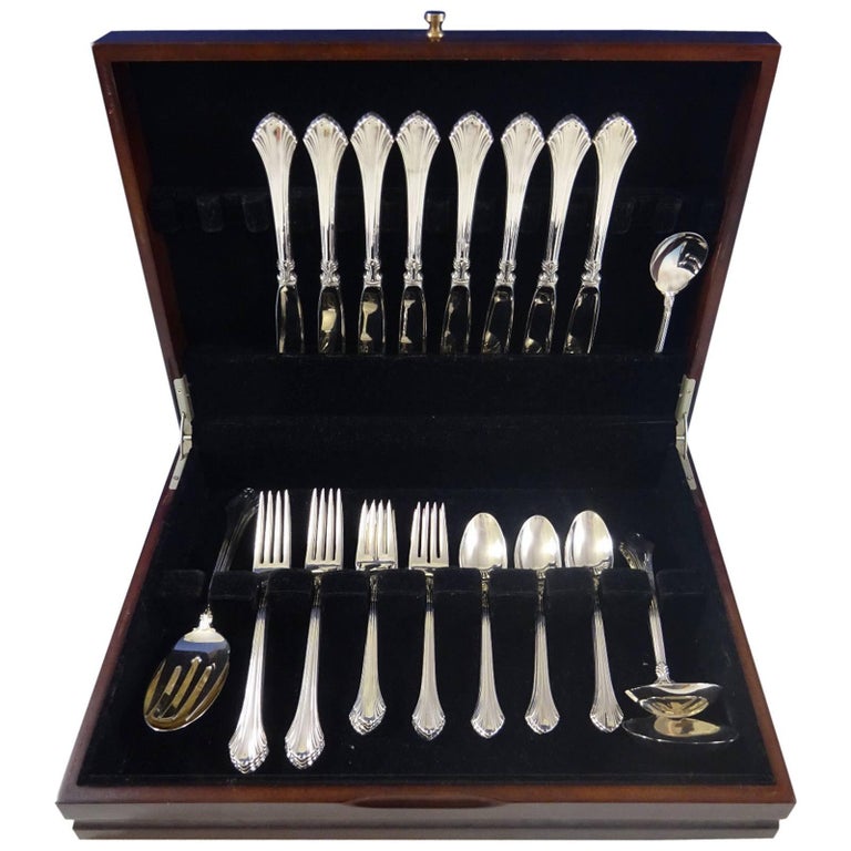 French Regency by Wallace Sterling Silver Flatware Set for Eight ...