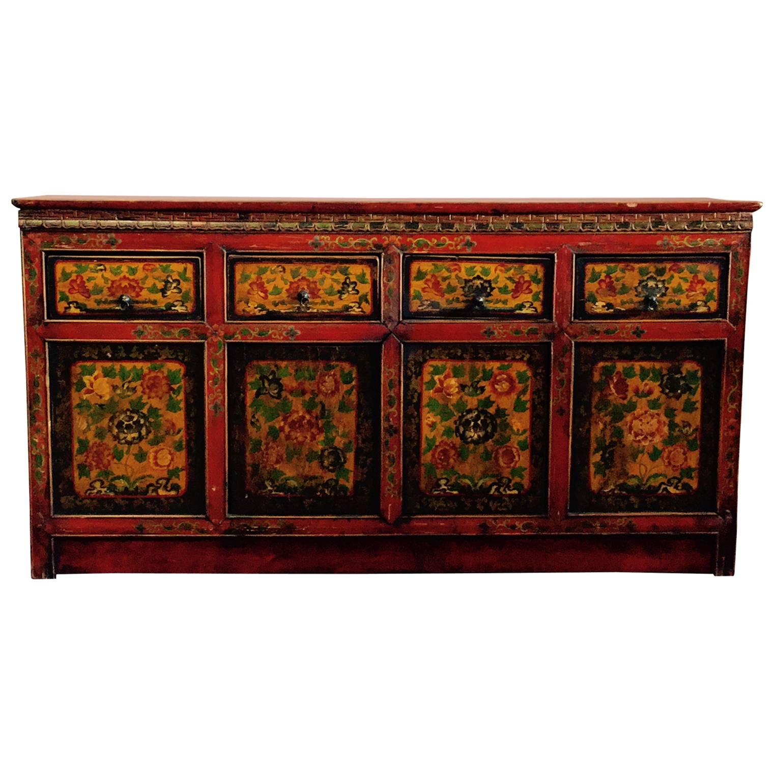 Tibetan Polychrome Buffet Sideboard at 1stDibs | tibetan buffet ...