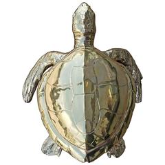 Vintage Set of Three Italian Brass Turtle Boxes at 1stdibs