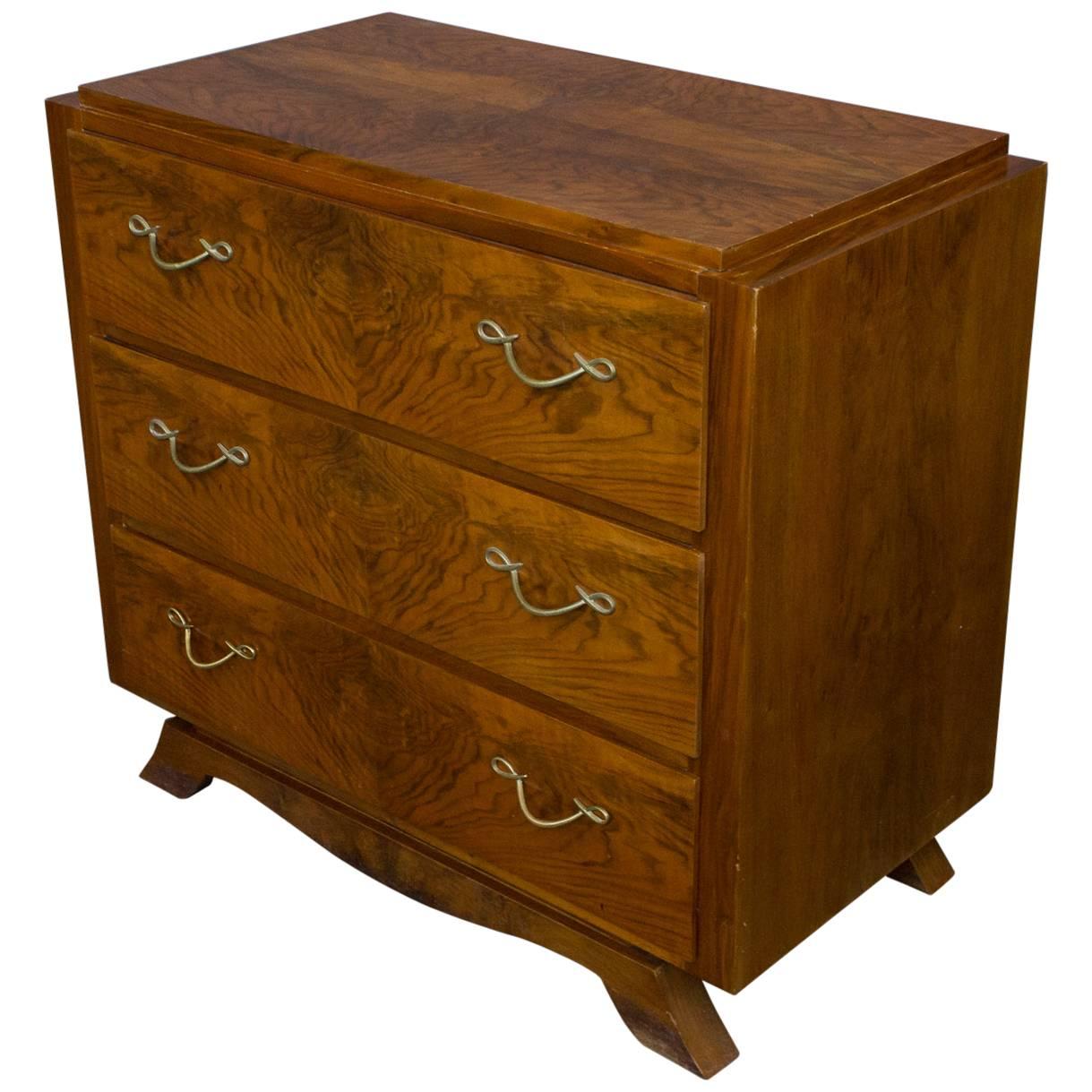 Blonde 1940s French and Heald Block Front Chest of Drawers at 1stDibs