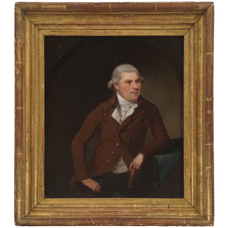 Exceptional Portrait of a Gentleman, England, circa 1790 at 1stDibs