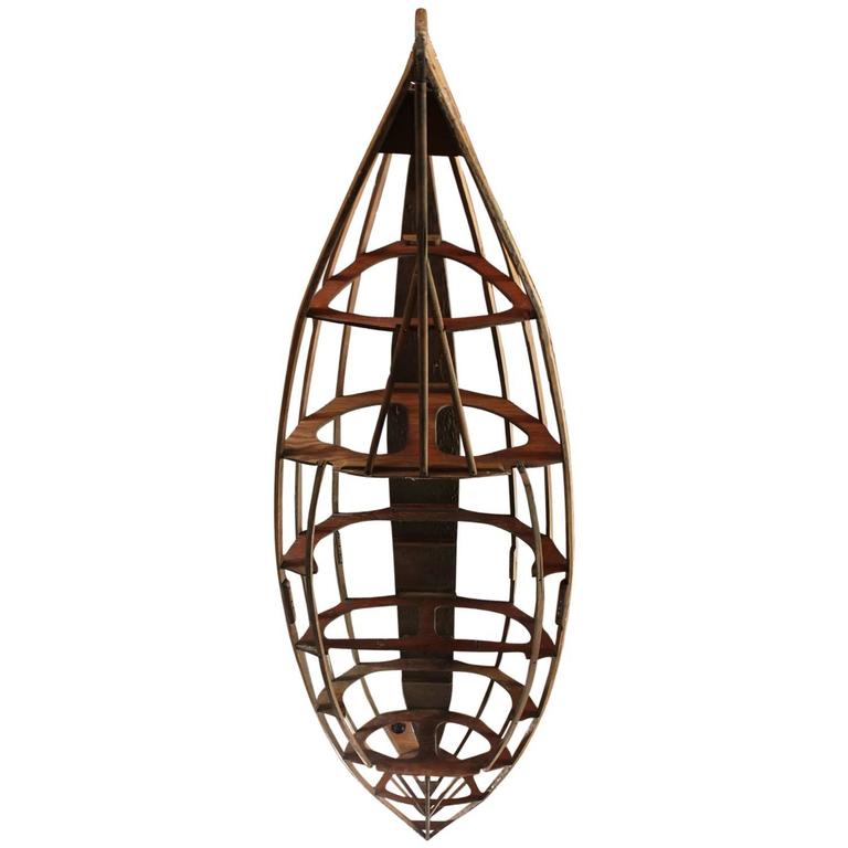 1930s Skeleton Wood Kayak Frame at 1stDibs