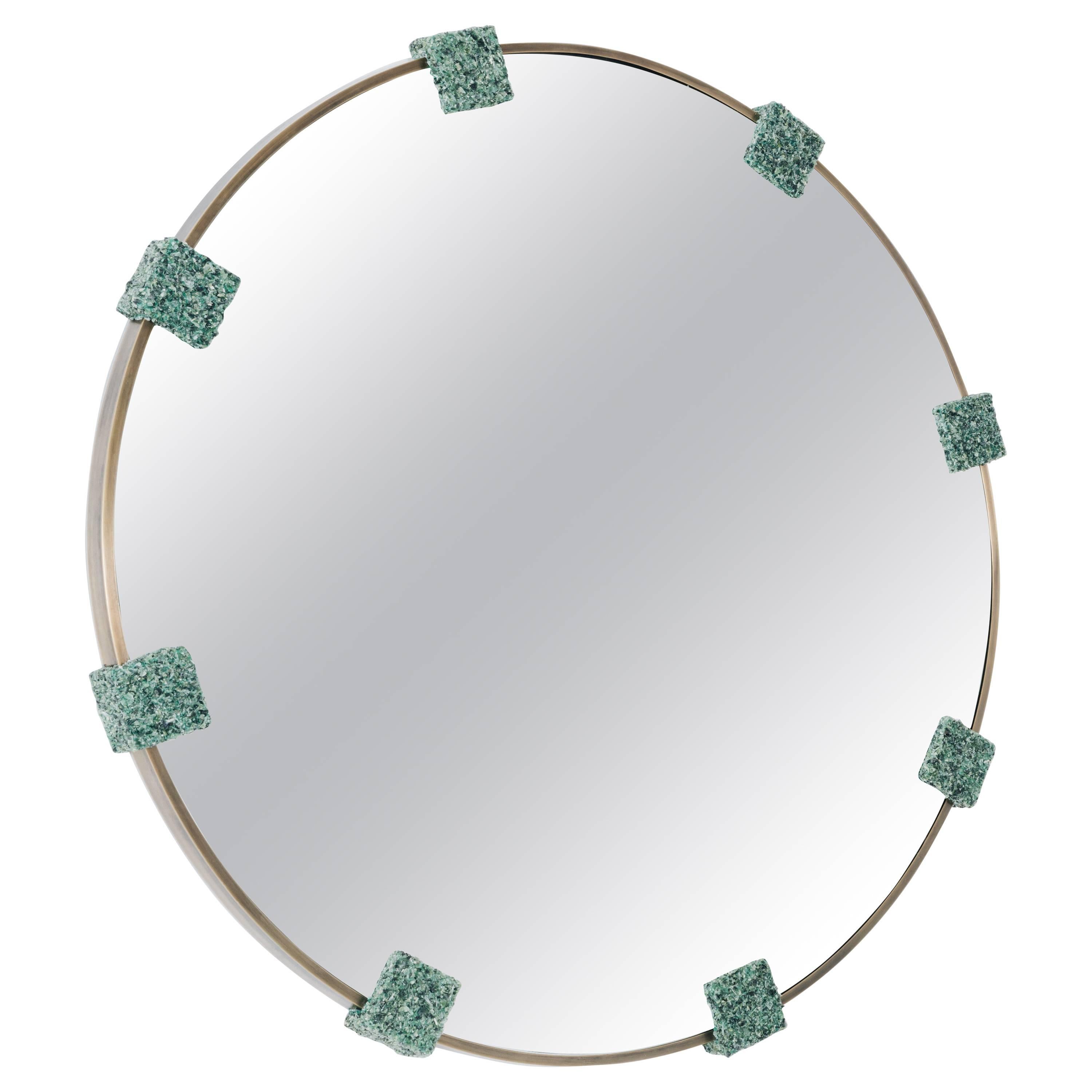 Etro Home Interiors Delfi Mirror in Polished Brass For Sale at 1stDibs