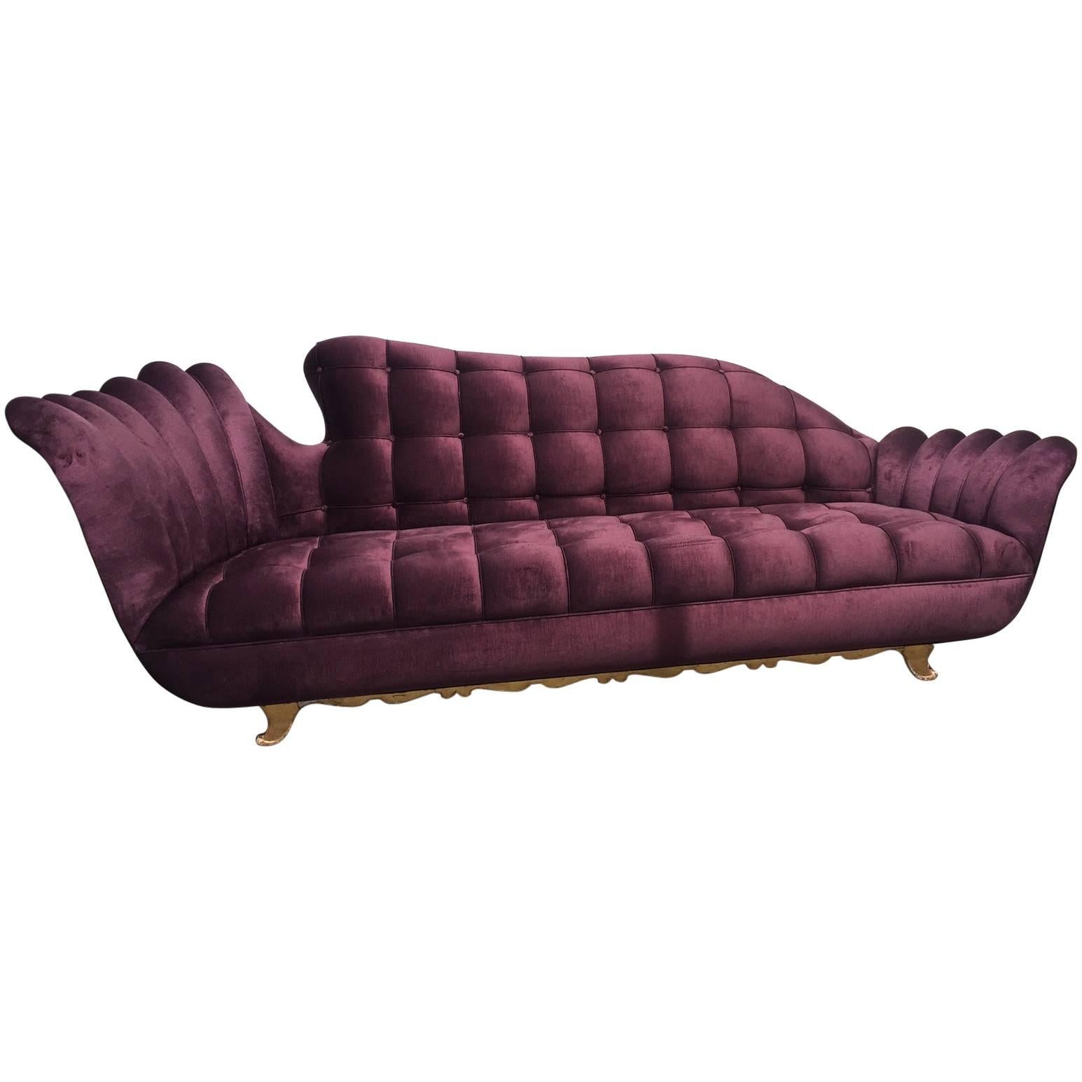 Unusual, Vintage Sofa 1940s, Italian at 1stDibs